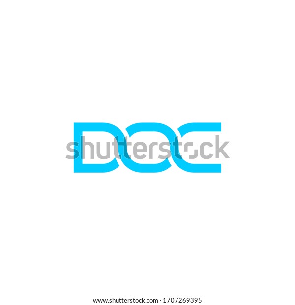 Doc Letter Original Monogram Logo Design: เวกเตอร์สต็อก (ปลอดค่า ...