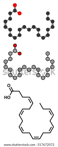 Docosahexaenoic Acid Dha Cervonic Acid Molecule Stock Vector (Royalty ...