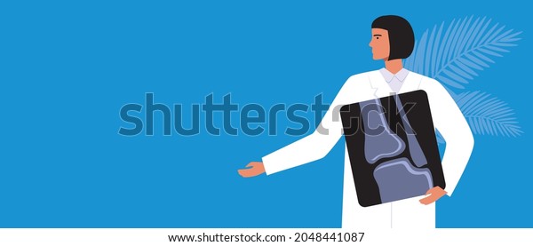 Doctor Bone Xray Copy Space Template Stock Vector (Royalty Free ...