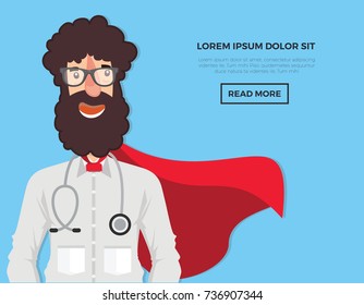 Doctor Hero Character Vector Design: เวกเตอร์สต็อก (ปลอดค่าลิขสิทธิ์ ...