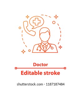 Nurse Concept Icon Doctor General Practitioner Stock Vector (Royalty ...