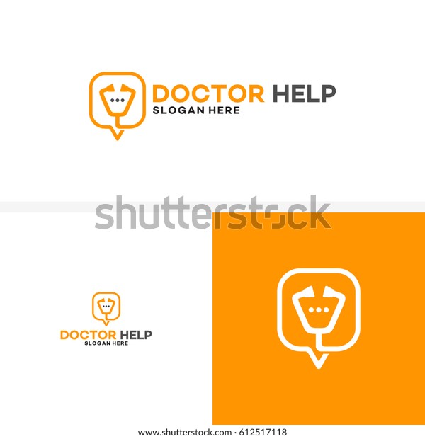 Doctor Consult Logo Doctor Help Logo Stock Vector (Royalty Free) 612517118