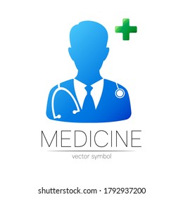 Doctor Cross Vector Logotype Blue Green Stock Vector (Royalty Free ...