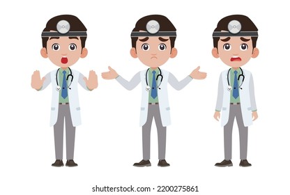 Doctor Different Poses Vector Stock Vector (Royalty Free) 2200275861 ...