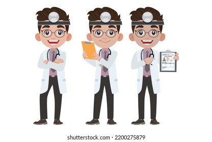 Doctor Different Poses Vector Stock Vector (Royalty Free) 2200275879 ...