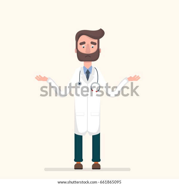 Doctor Doesnt Know Diagnosis Vector Illustration: เวกเตอร์สต็อก (ปลอด ...