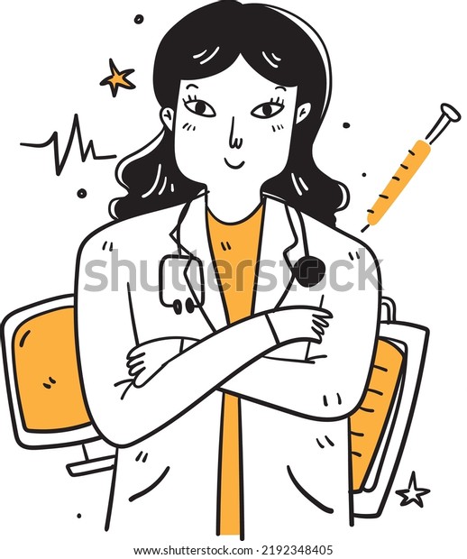 Doctor Doodle Illustration Concept Stock Vector (Royalty Free ...