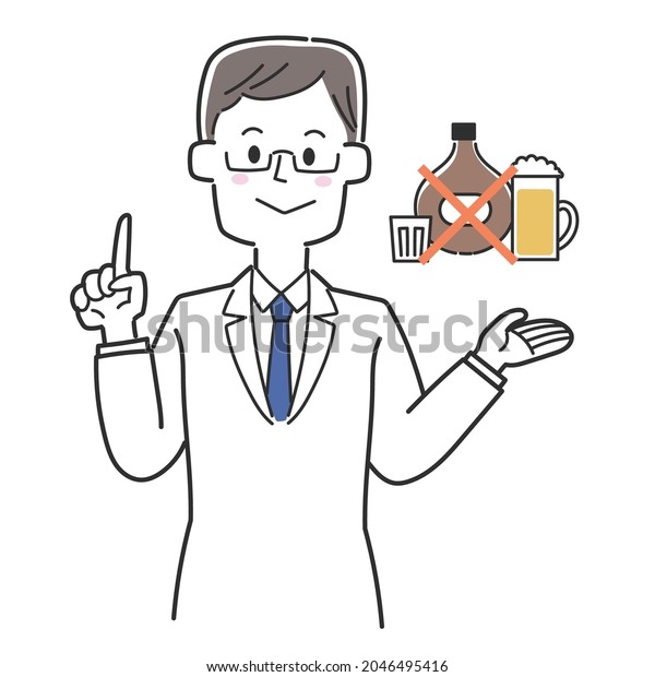 Doctor Explaining Alcohol Dependence Stock Vector (Royalty Free ...