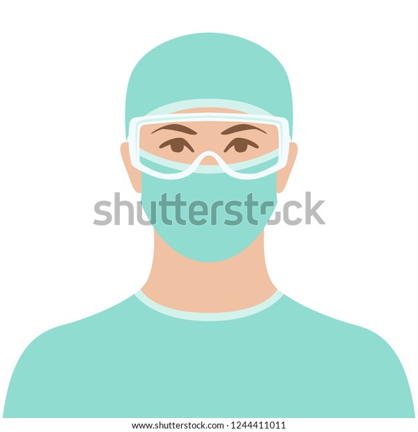 Doctor Face Vector Illustration Front View Stock Vector (Royalty Free ...