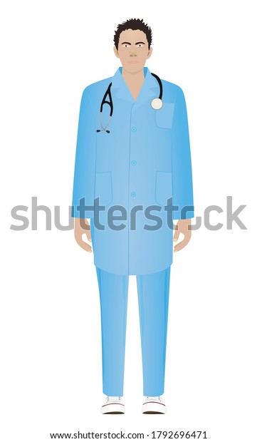 Doctor Front View Vector Illustration Stock Vector (Royalty Free ...