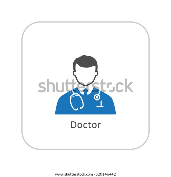 Doctor Icon Flat Design Isolated Illustration Stock Vector (Royalty ...