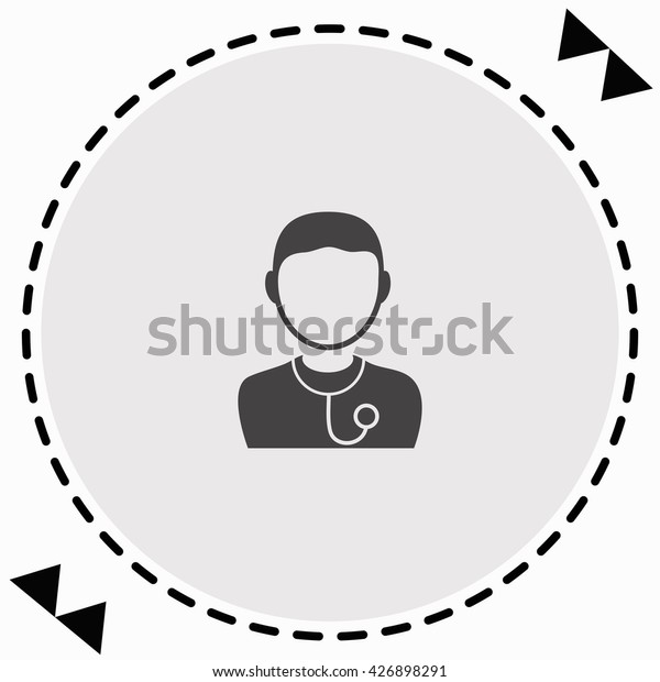 Doctor Icon Flat Design Isolated Illustration Stock Vector (Royalty ...