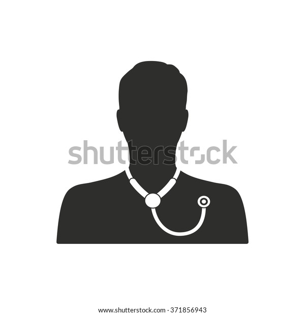 Doctor Icon On White Background Vector Stock Vector (Royalty Free ...