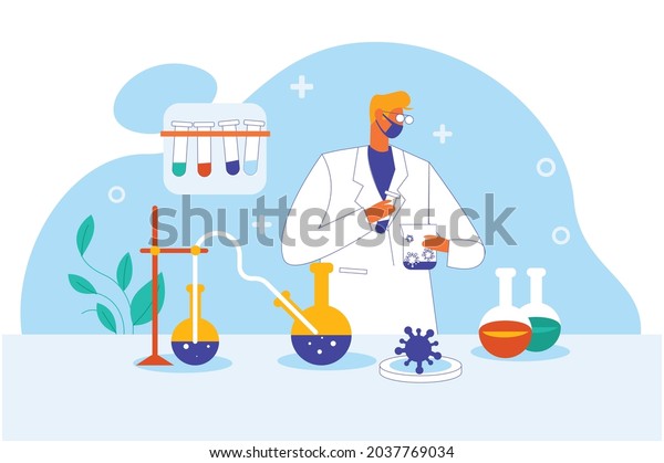 Doctor Laboratory Illustration Concept Vector Stock Vector (Royalty ...