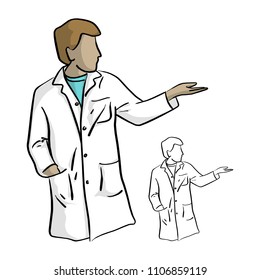 Doctor Left Hand Open Blank Space Stock Vector (Royalty Free ...