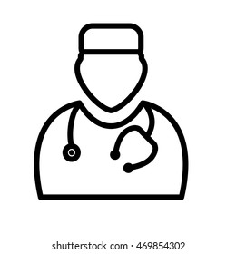 Doctor Line Icon Stock Vector (Royalty Free) 469854302 | Shutterstock