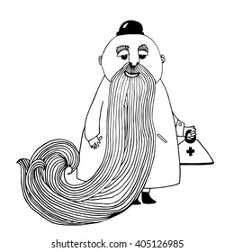 Doctor Long Beard Stock Vector (Royalty Free) 405126985 | Shutterstock