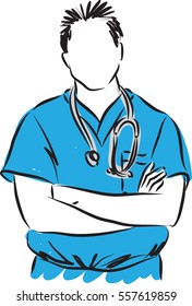 Doctor Man Vector Illustration Stock Vector (Royalty Free) 557619859 ...