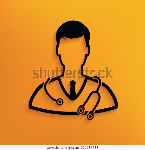 Doctor On Yellow Backgroundclean Vector Stock Vector (Royalty Free ...