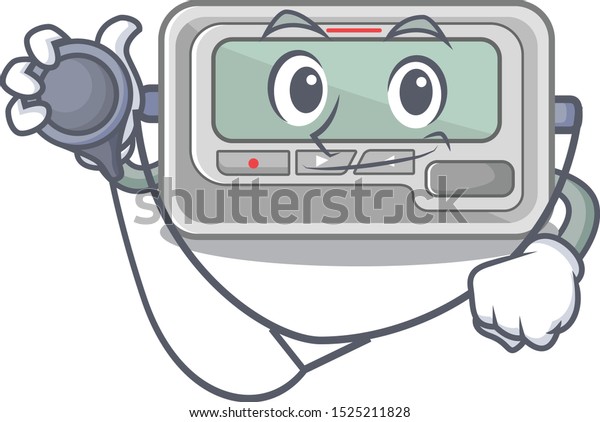 Doctor Pager Mascot Shape Stock Vector (Royalty Free) 1525211828 ...