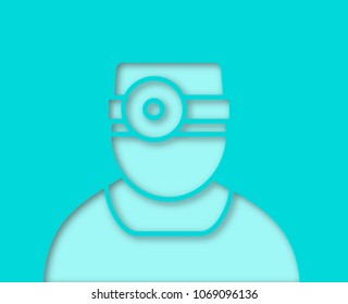 Doctor Paper Cut Out Icon Dentist Stock Vector (Royalty Free ...