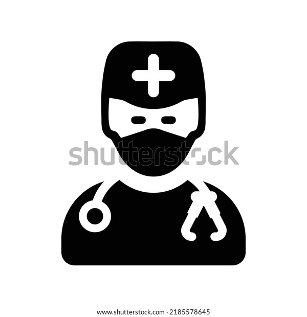 Doctor Paramedic Icon Black Vector Graphics Stock Vector (Royalty Free ...