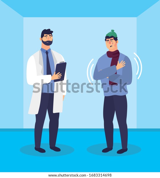 Doctor Patient Characters Animation Vector Illustration Stock Vector ...