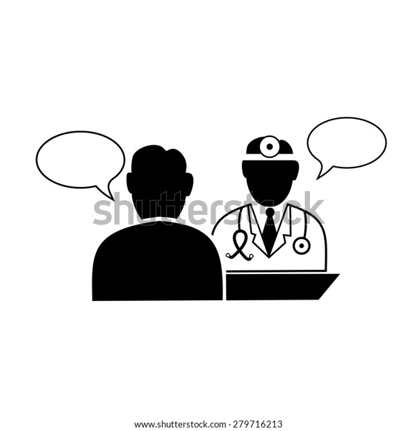Doctor Patient Dialog Icon Vector Stock Vector (Royalty Free) 279716213