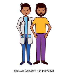 Doctor Patient Man Characters Vector Illustration: vector de stock ...