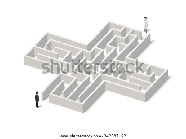 Doctor Patient Maze Stock Vector (Royalty Free) 342587192 | Shutterstock