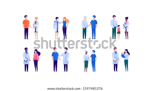 Doctor Patient Support Concept Vector Flat Stock Vector (Royalty Free ...
