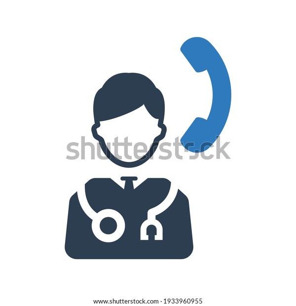 Doctor Phone Call Icon Vector Graphics Stock Vector (Royalty Free ...