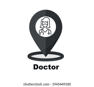 Doctor Point Logo Vector Design Health Stock Vector (Royalty Free ...