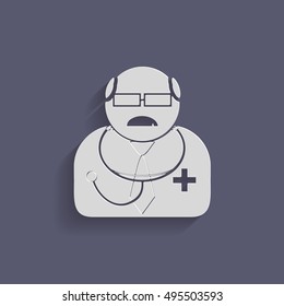 Doctor Professor Avatar Icon Vector Medical Stock Vector (Royalty Free ...