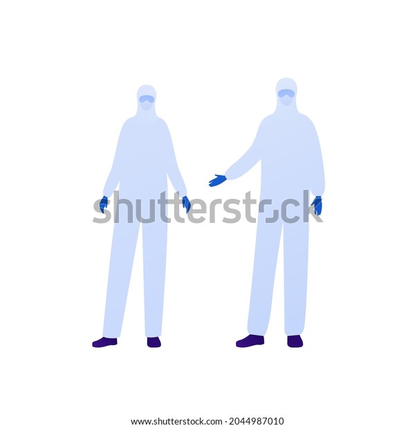 Doctor Protection Suit Vector Flat Healthcare Stock Vector (Royalty ...