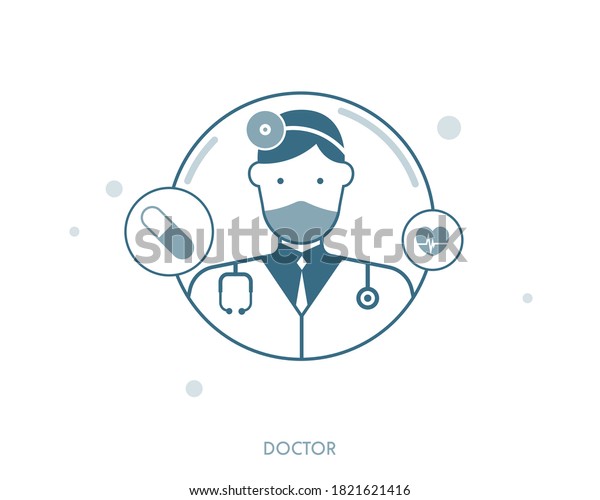Doctor Reports Icon Vector Eps Stock Vector (Royalty Free) 1821621416 ...