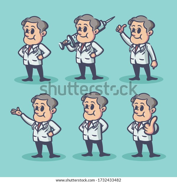 Doctor Retro Character Set File Vector Stock Vector (Royalty Free ...