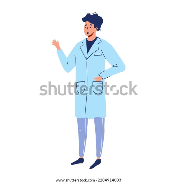 Doctor Scientist Physicist Chemist Surprised Man Stock Vector (Royalty ...
