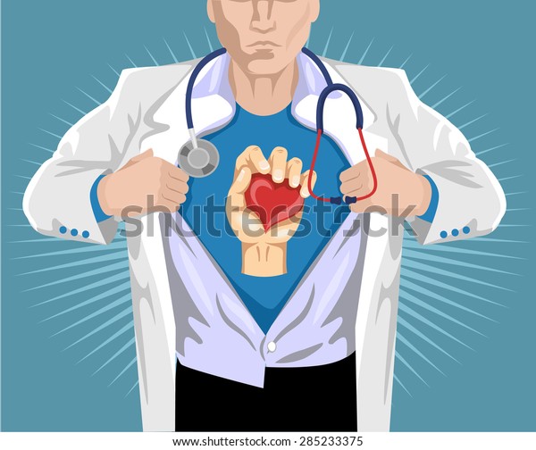 Doctor Superhero Vector Flat Illustration Stock Vector (Royalty Free ...