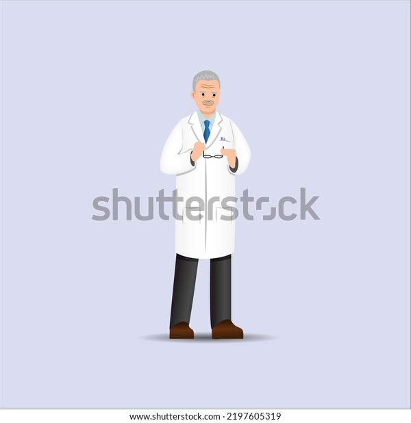 Doctor Vector Character Illustration Cartoon Minimal Stock Vector ...