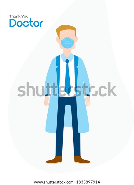 Doctor Vector Doctor Coat Mask Stock Vector (Royalty Free) 1835897914 ...