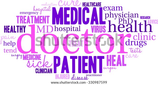 Doctor Word Cloud On White Background Stock Vector (Royalty Free ...