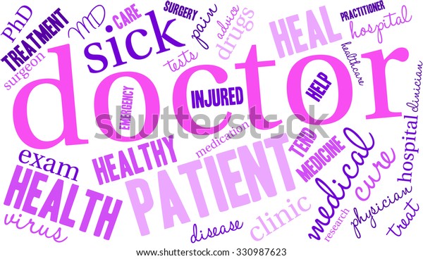 Doctor Word Cloud On White Background Stock Vector (Royalty Free ...