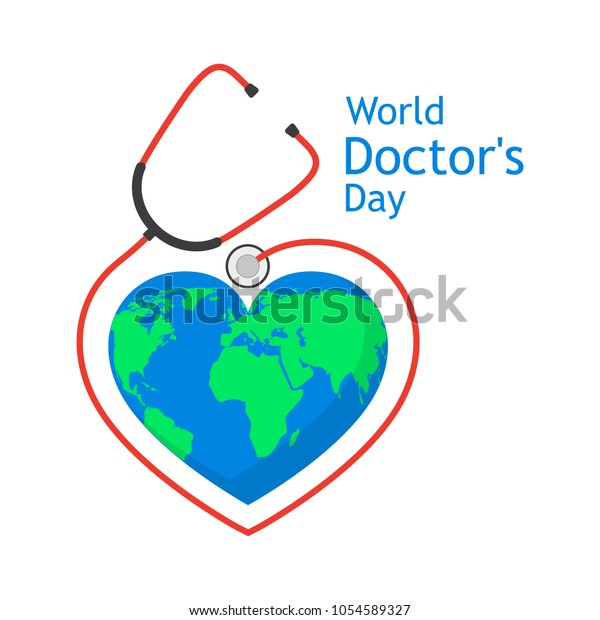 Doctors Day Logo Earth Globe Sign Stock Vector (Royalty Free ...