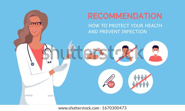 Doctors Recommendation How Protect Your Health Stock Vector (Royalty ...