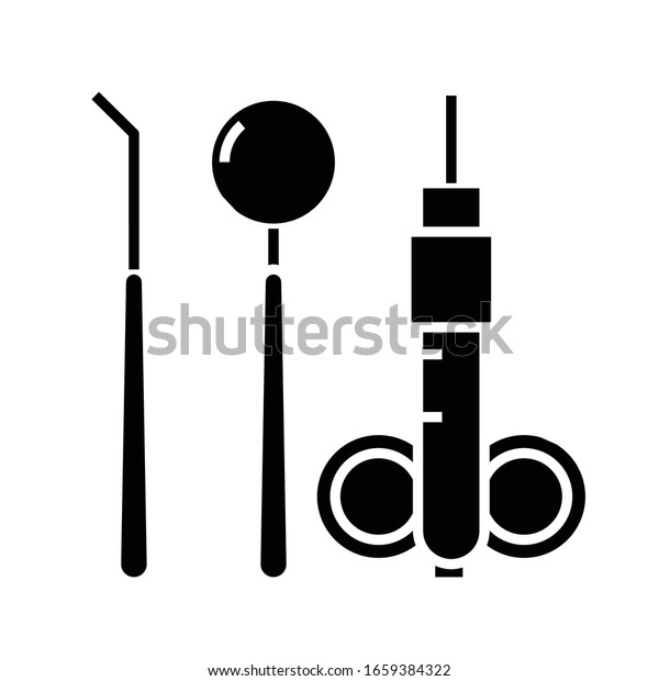 Doctors Tools Black Icon Concept Illustration Stock Vector (Royalty ...