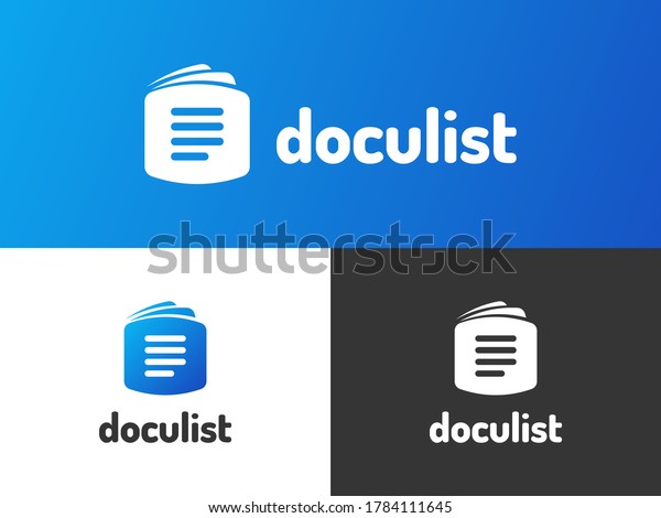Doculist Logo Design Gradient Style Representing Stock Vector (Royalty ...