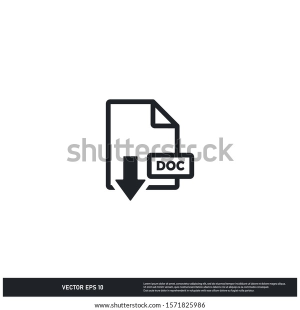 Document Arrow Icon Download Symbol Logo Stock Vector (Royalty Free ...