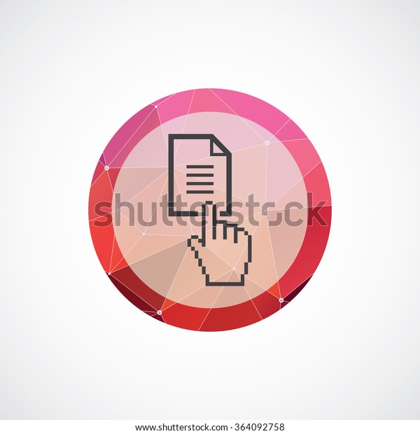 Document Button Icon On White Background Stock Vector (Royalty Free ...