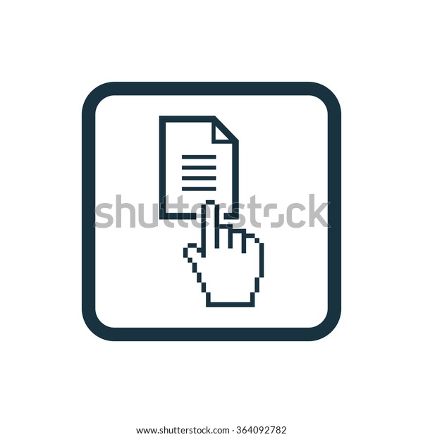 Document Button Icon On White Background: vector de stock (libre de ...